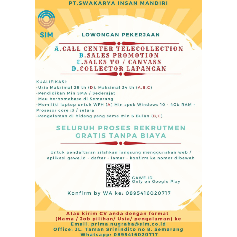 Lowongan Kerja Call Center Telecollection - Sales Promotion - Sales TO ...