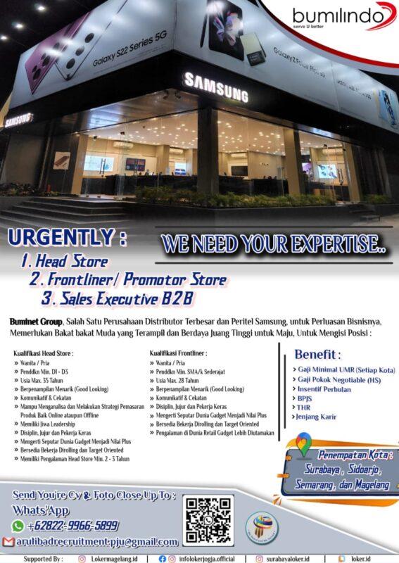 Lowongan Kerja Head Store (Kepala Toko) - Frontliner/ Promotor di ...