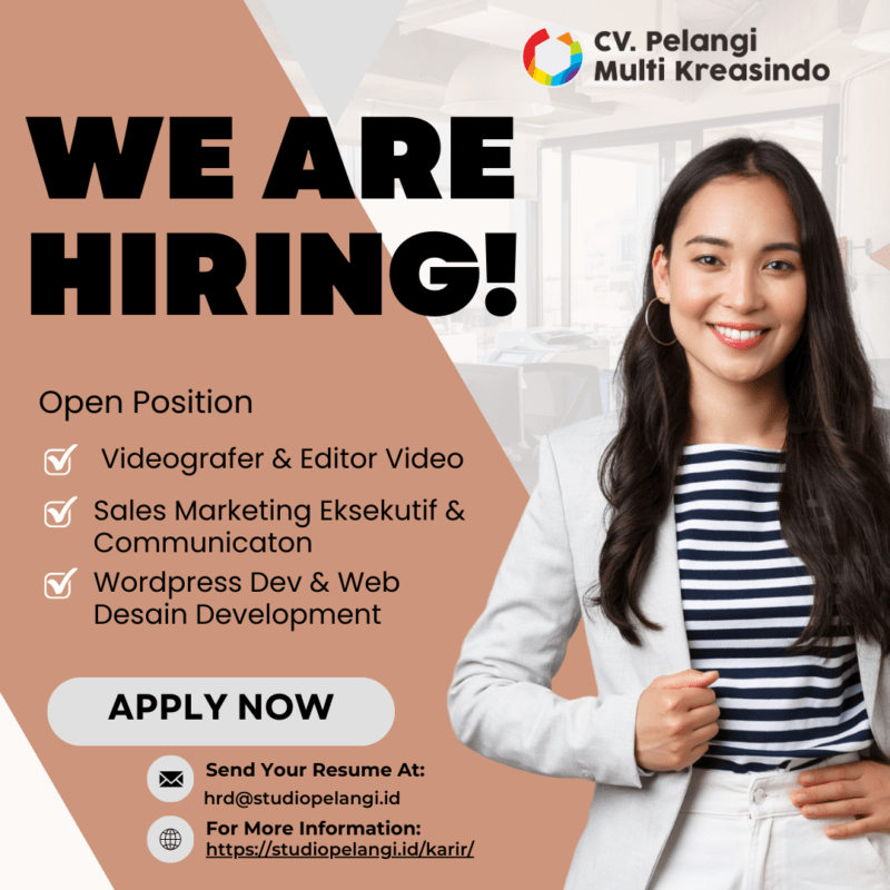 Lowongan Kerja Videografer - Sales Marketing - Web Developer di CV. Pelangi Multi Kreasindo ...
