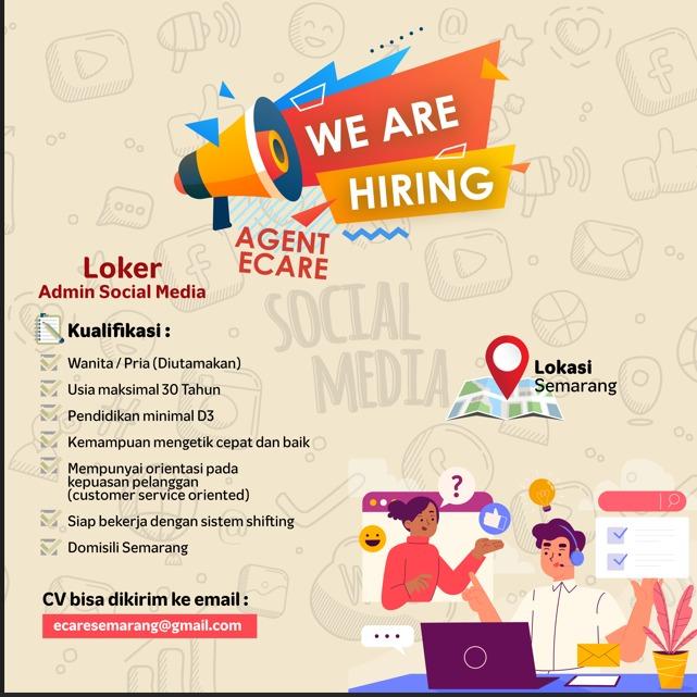 Lowongan Kerja Admin Social Media di Ecare Semarang - LokerSemar.id