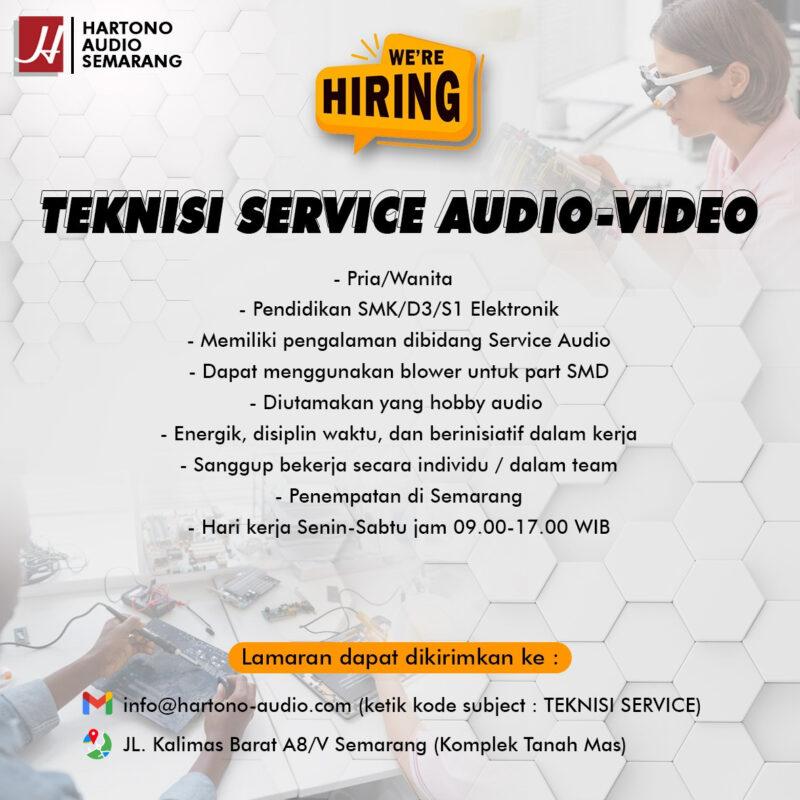 Lowongan Kerja Teknisi Service Audio & Video - Admin Project - Teknisi ...