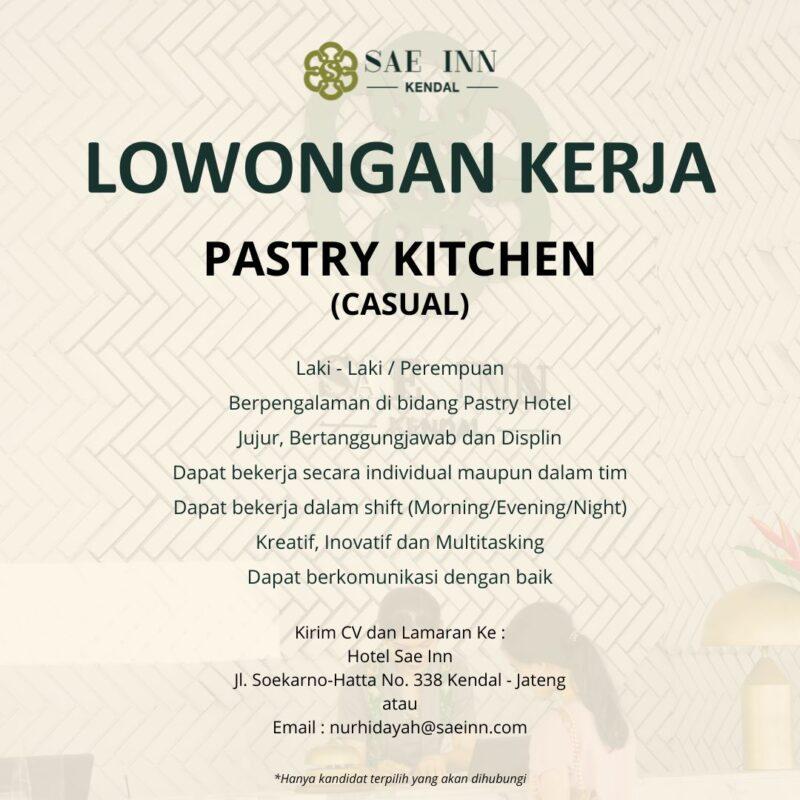 Lowongan Kerja Pastry Kitchen (Casual) - Cook (Pastry) - Cook - Waiter ...