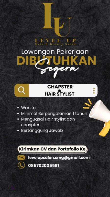 Lowongan Kerja Capster & Hair Stylist di Level Up Hair & Beauty Salon ...