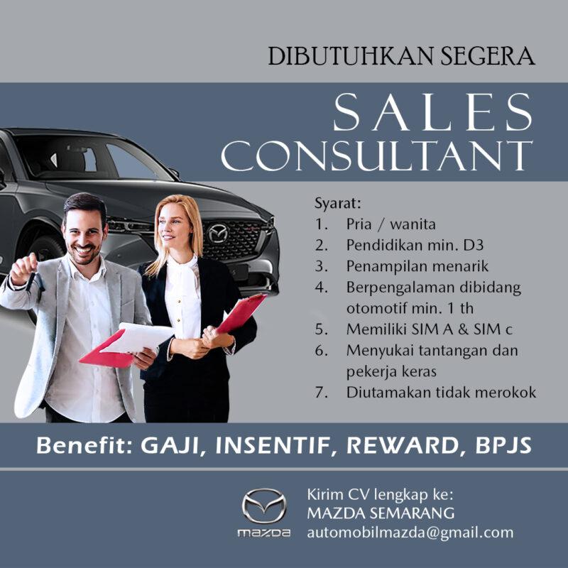 Lowongan Kerja Sales Consultant di PT. Automobil Jaya Abadi (Mazda ...