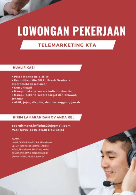 Lowongan Kerja Telemarketing KTA di PT. Infinity Plus Solution ...