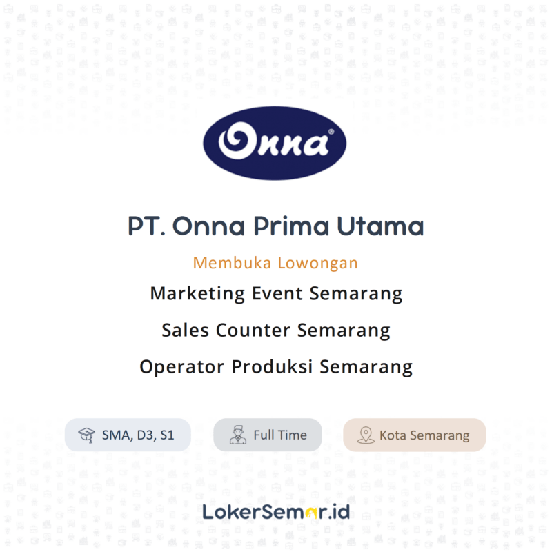 Lowongan Kerja Marketing Event Semarang - Sales Counter Semarang ...