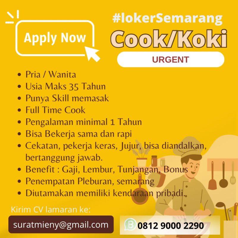 Lowongan Kerja Cook/Koki di Gim Gui Kitchen - LokerSemar.id