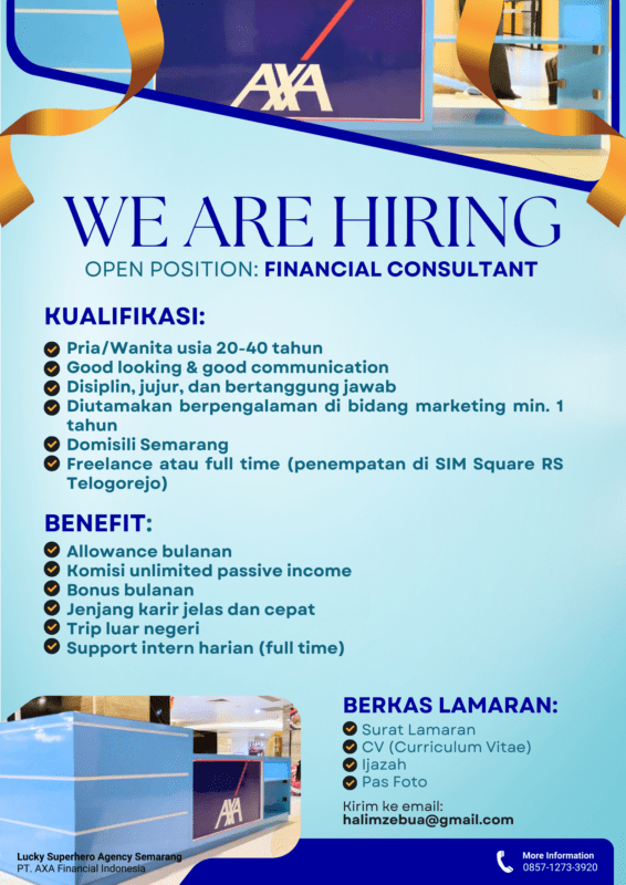 Lowongan Kerja Financial Consultant di PT. AXA Financial Indonesia ...