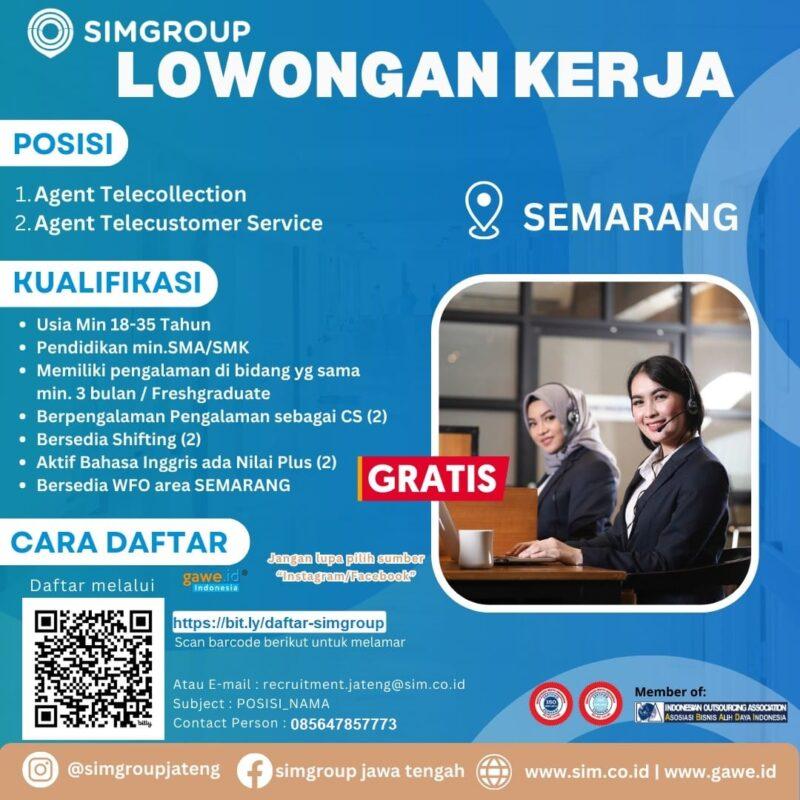 Lowongan Kerja Agent Telecollection - Agent Telecustomer Service di PT ...