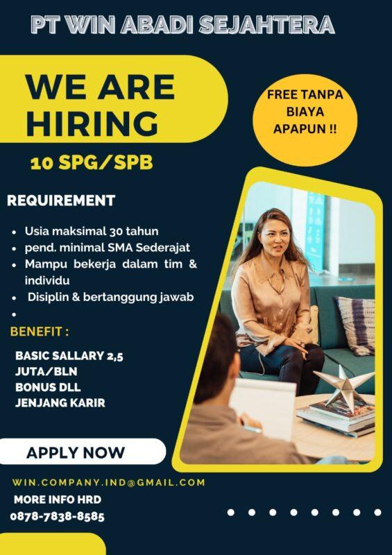 Lowongan Kerja SPG/SPB di PT. Win Abadi Sejahtera - LokerSemar.id