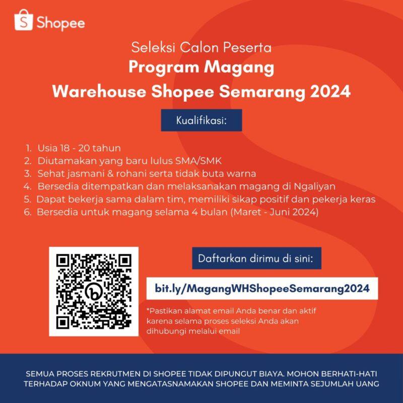 Lowongan Kerja Magang Warehouse Shopee Semarang - Quality Assurance Operations (Jogja/Solo ...