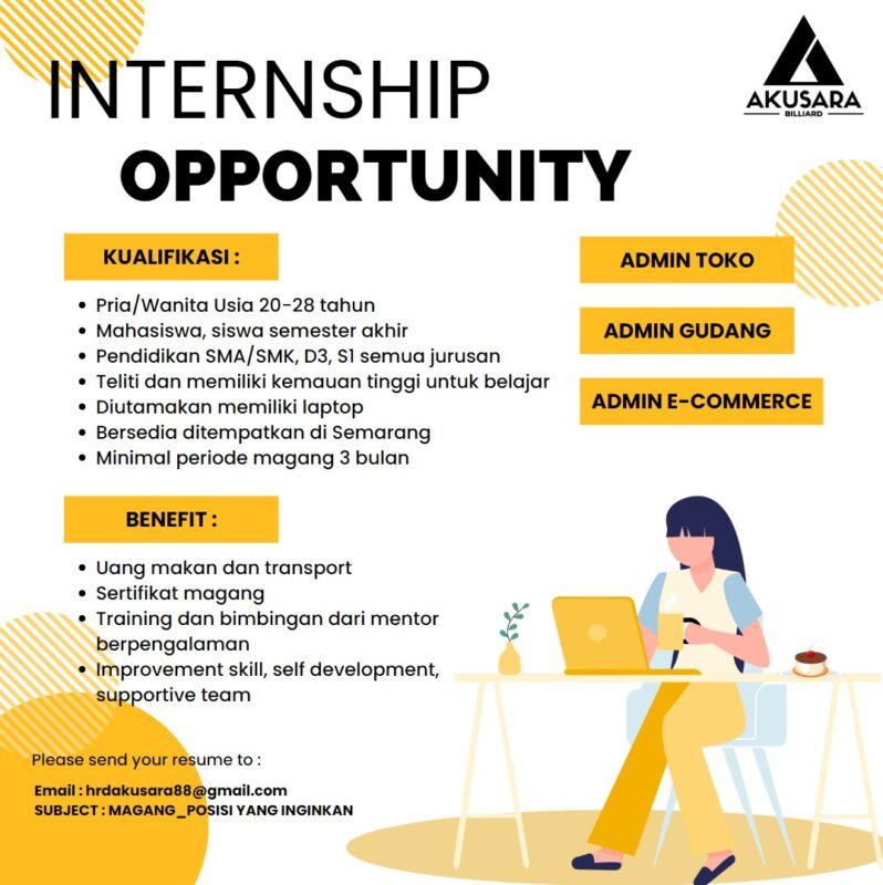 Lowongan Kerja Internship: Admin Toko - Admin Gudang - Admin E Commerce - Desain Grafis di ...
