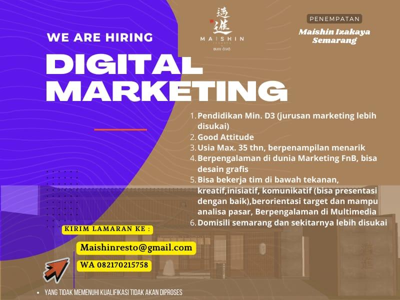 Lowongan Kerja Digital Marketing di CV. Enam Bersaudara Sejahtera - LokerSemar.id