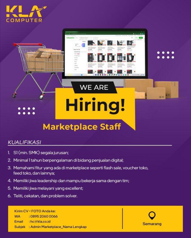 Lowongan Kerja Marketplace Staff di KLA Computer - LokerSemar.id