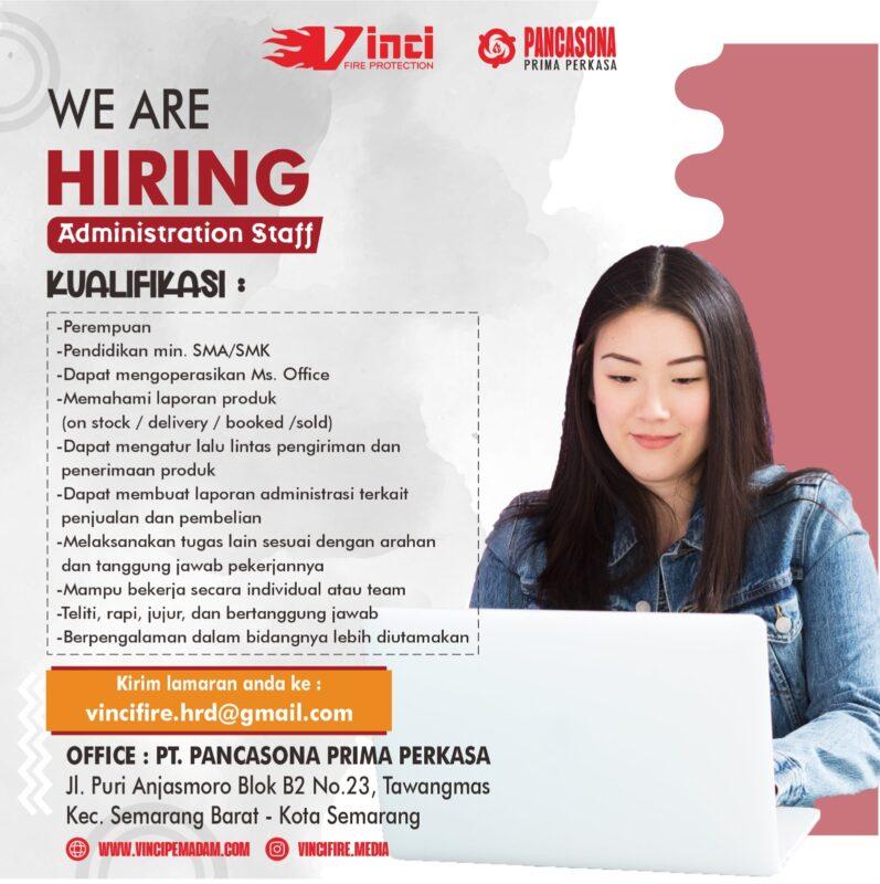 Lowongan Kerja Administration Staff di Vinci Fire Protection (PT ...