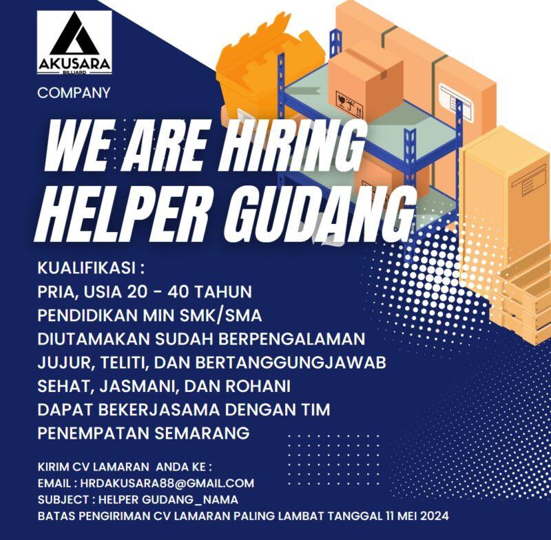 Lowongan Kerja Helper Gudang - Internship: Admin Toko - Admin Gudang ...