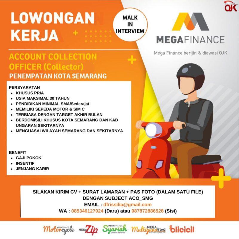 Lowongan Kerja Account Collection Officer (Collector) di Mega Finance ...