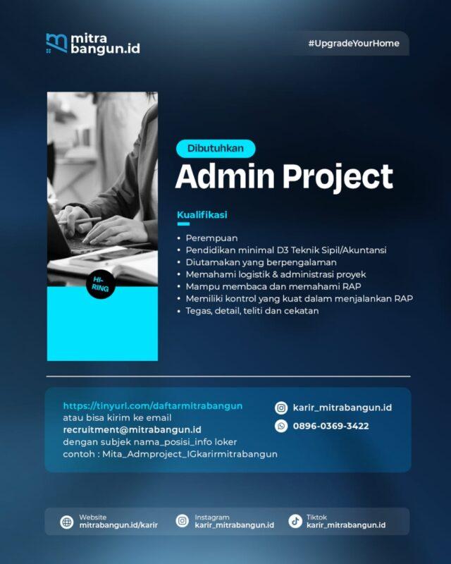 Lowongan Kerja Admin Project - Consultant Manager - SPV Finance - Assisten Manager - Logistik ...