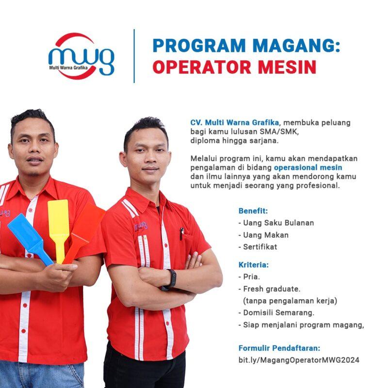 Lowongan Kerja Operator Mesin di CV. Multi Warna Grafika - LokerSemar.id