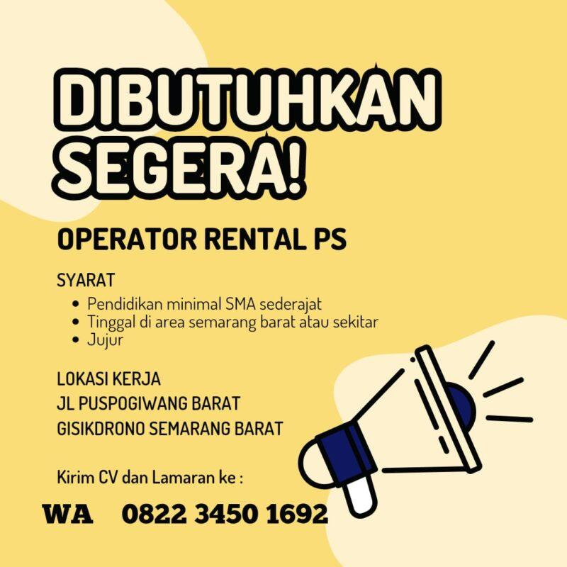 Lowongan Kerja Operator Rental Game di Fafa Game - LokerSemar.id