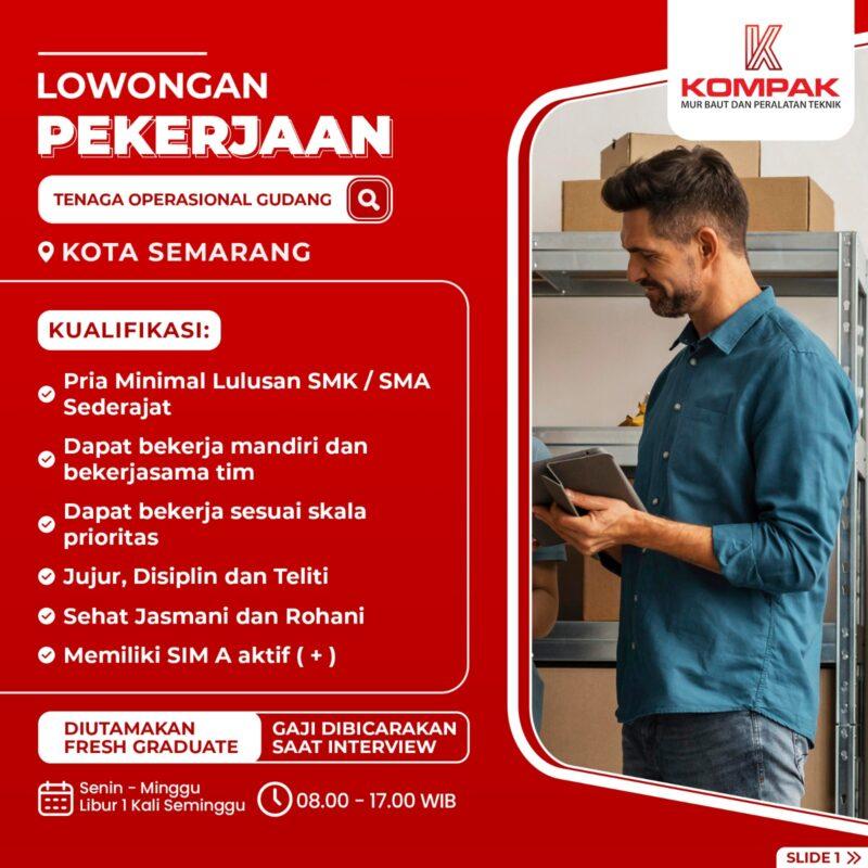 Lowongan Kerja Tenaga Operasional Gudang - Admin Toko di Kompak Mur ...