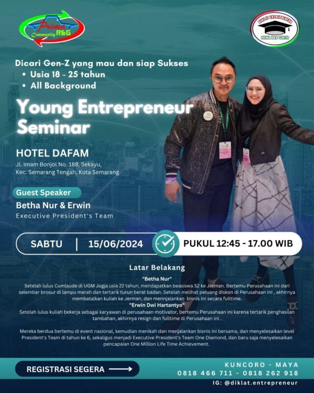 Lowongan Kerja Young Entrepeneur Seminar di Prima R&G Community ...