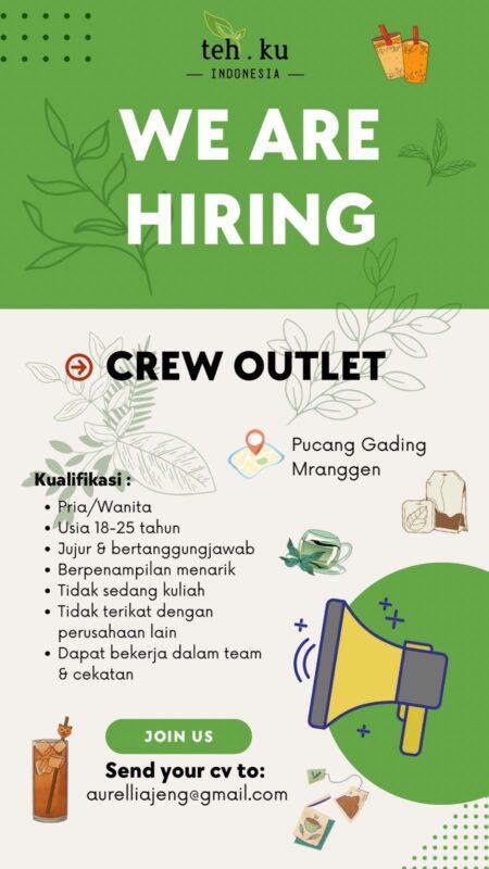 Lowongan Kerja Crew Outlet di Teh.Ku Indonesia Pucang Gading - LokerSemar.id
