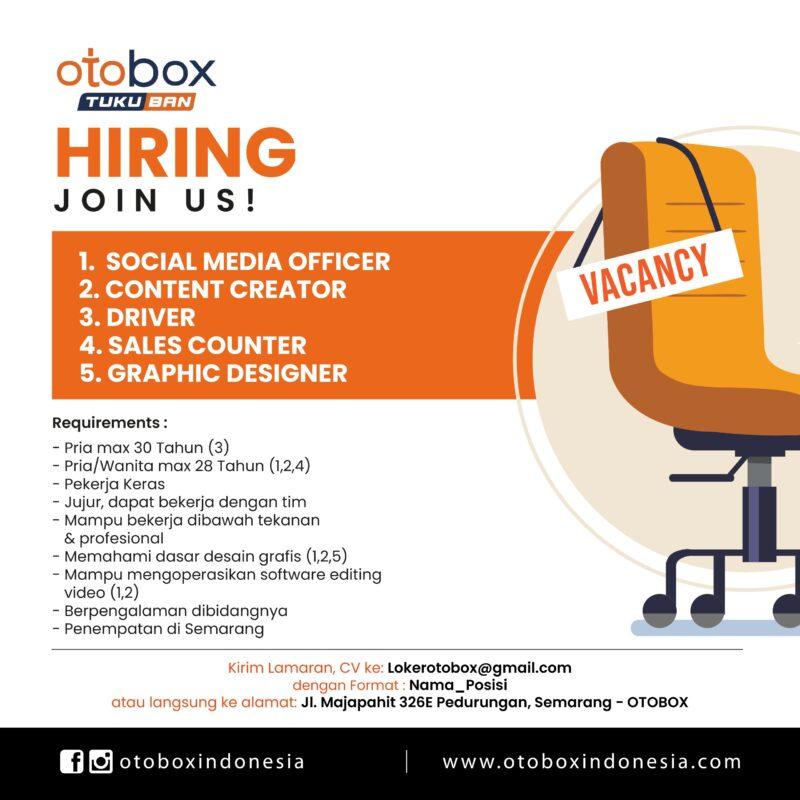 Lowongan Kerja Social Media Officer - Content Creator - Driver - Sales Counter - Graphic ...