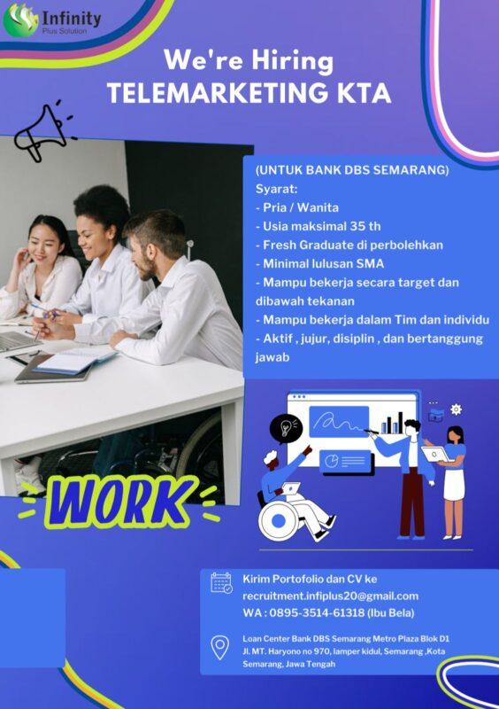 Lowongan Kerja Telemarketing KTA di PT. Infinity Plus Solution - LokerSemar.id