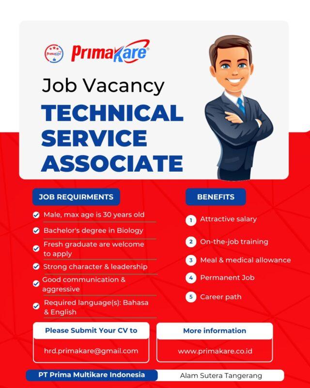 Lowongan Kerja Technical Service Associate di PT. Prima Multikare ...