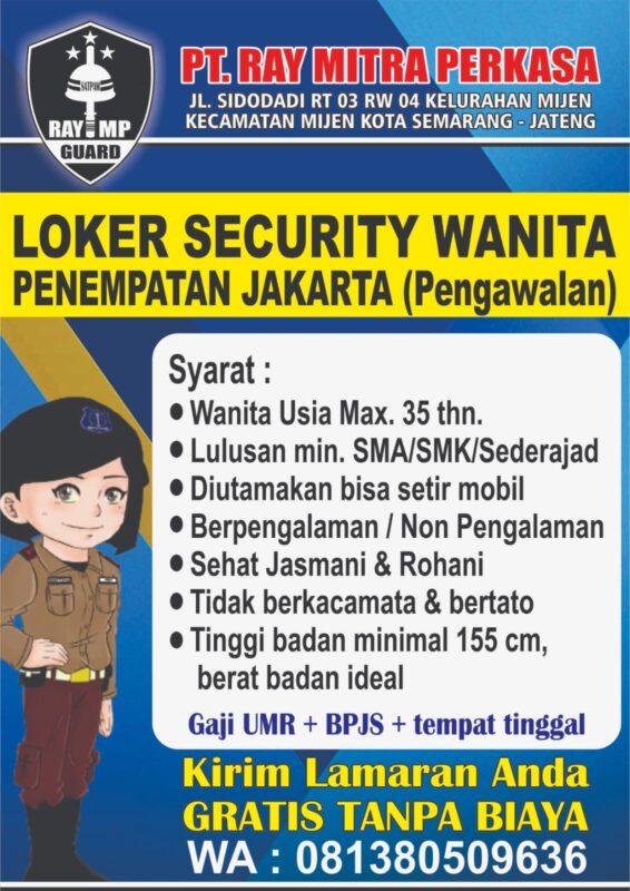 Lowongan Kerja Security Wanita Untuk Pengawalan di PT. Ray Mitra ...