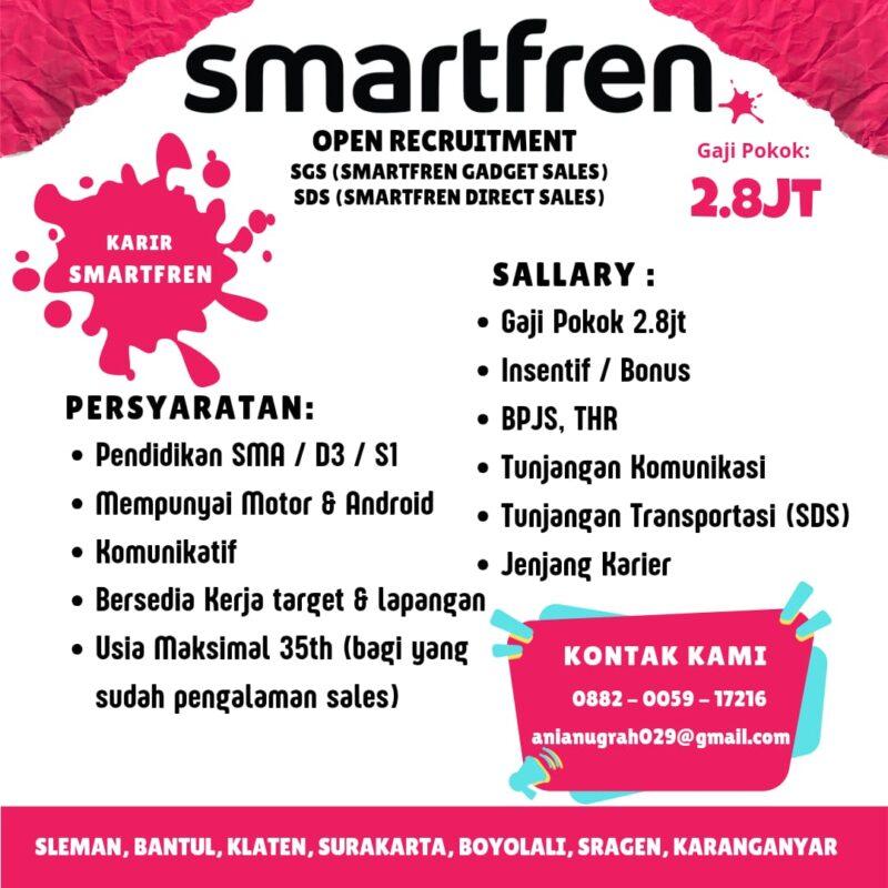 Lowongan Kerja SGS (Smartfren Gadget Sales) - SDS (Smartfren Direct Sales) di Smartfren ...
