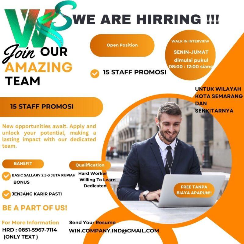 Lowongan Kerja Staff Promosi di PT. Win Abadi Sejahtera - LokerSemar.id