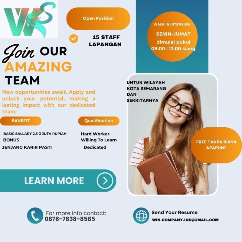 Lowongan Kerja Staff Lapangan di PT. Win Abadi Sejahtera - LokerSemar.id