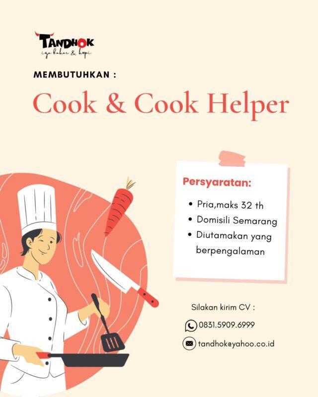Lowongan Kerja Cook - Cook Helper di Tandhok - LokerSemar.id