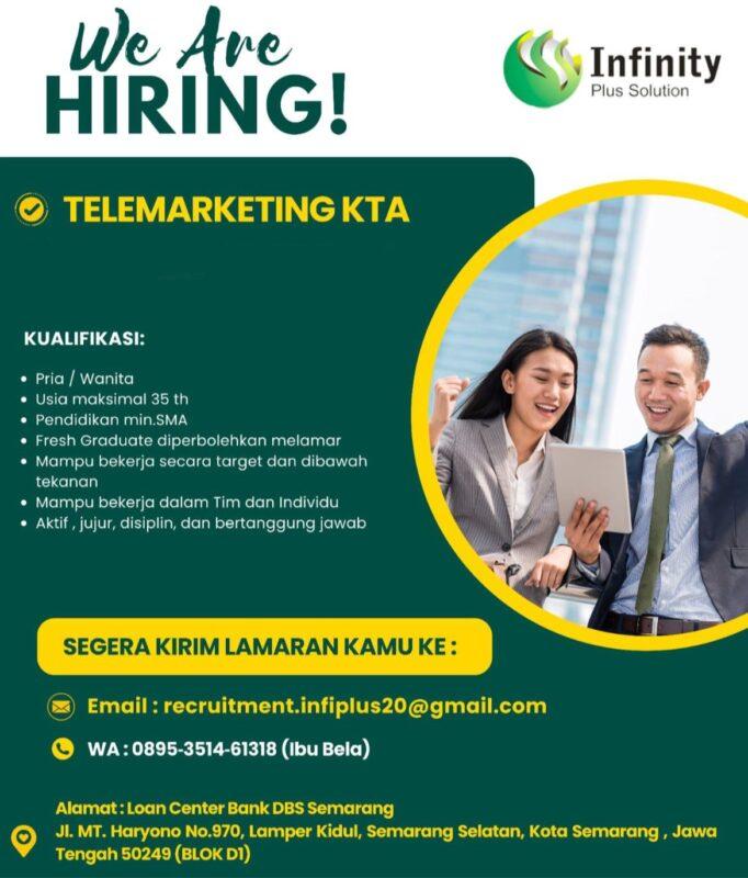Lowongan Kerja Telemarketing KTA di PT. Infinity Plus Solution ...