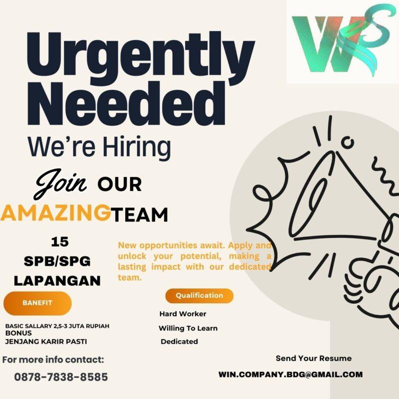 Lowongan Kerja SPB/SPG - Staff Lapangan di PT. Win Abadi Sejahtera - LokerSemar.id