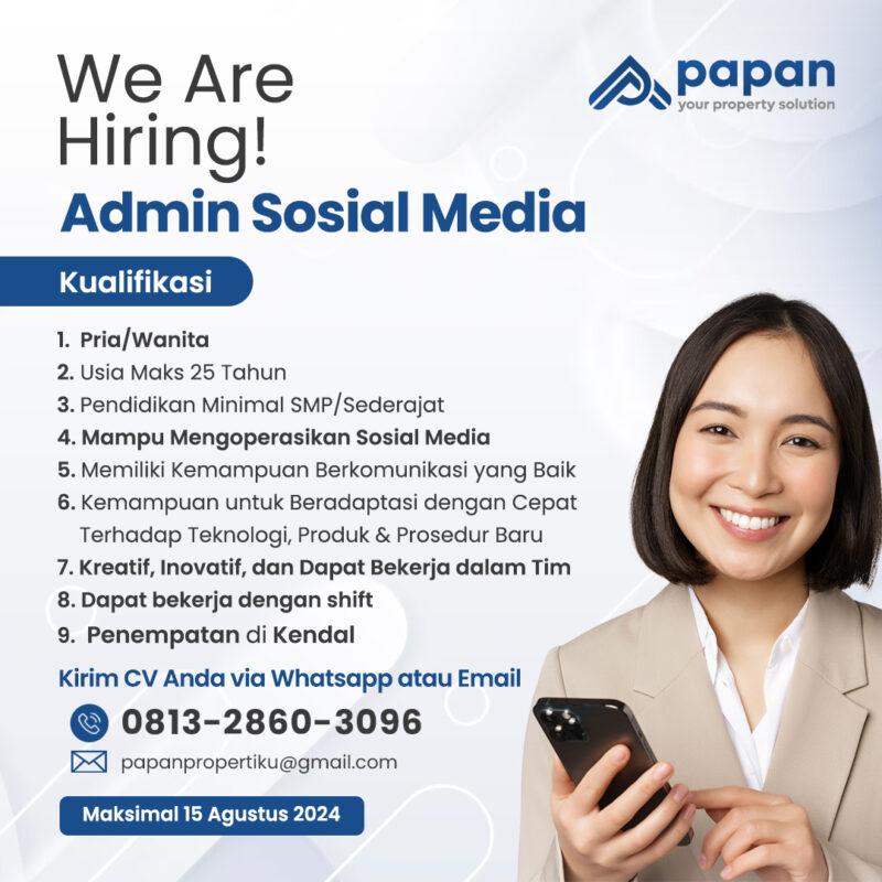 Lowongan Kerja Admin Sosial Media di Papan - LokerSemar.id