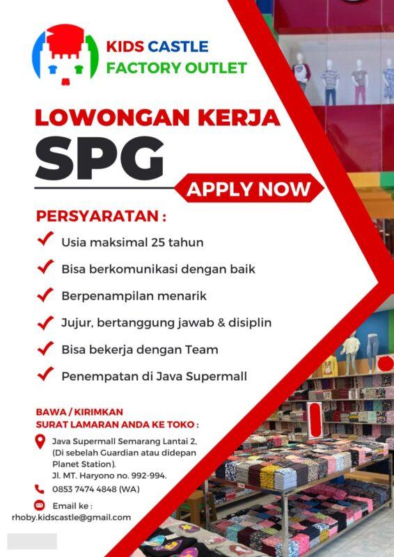 Lowongan Kerja Pelayan Toko / SPG di Kids Castle Factory Outlet ...