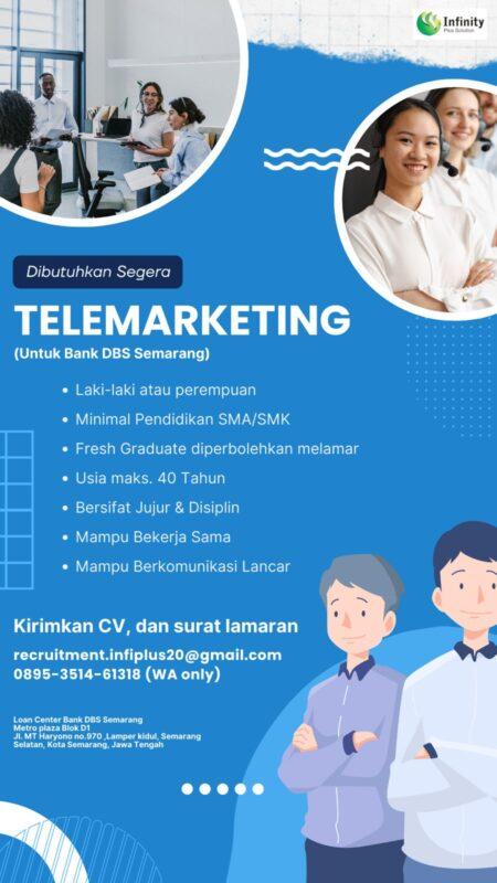 Lowongan Kerja Telemarketing di PT. Infinity Plus Solution - LokerSemar.id