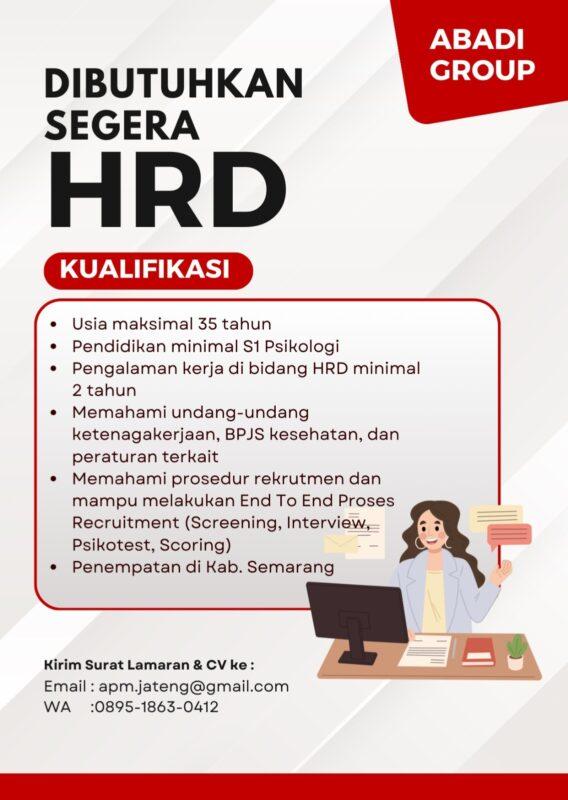 Lowongan Kerja HRD di CV. Anugerah Putra Mandiri - LokerSemar.id