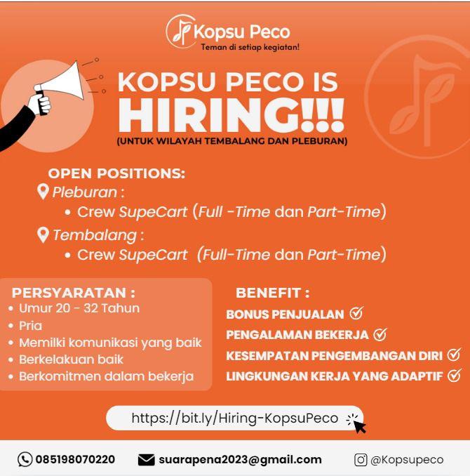 Lowongan Kerja Crew SupeCart di Kopsu Peco - LokerSemar.id