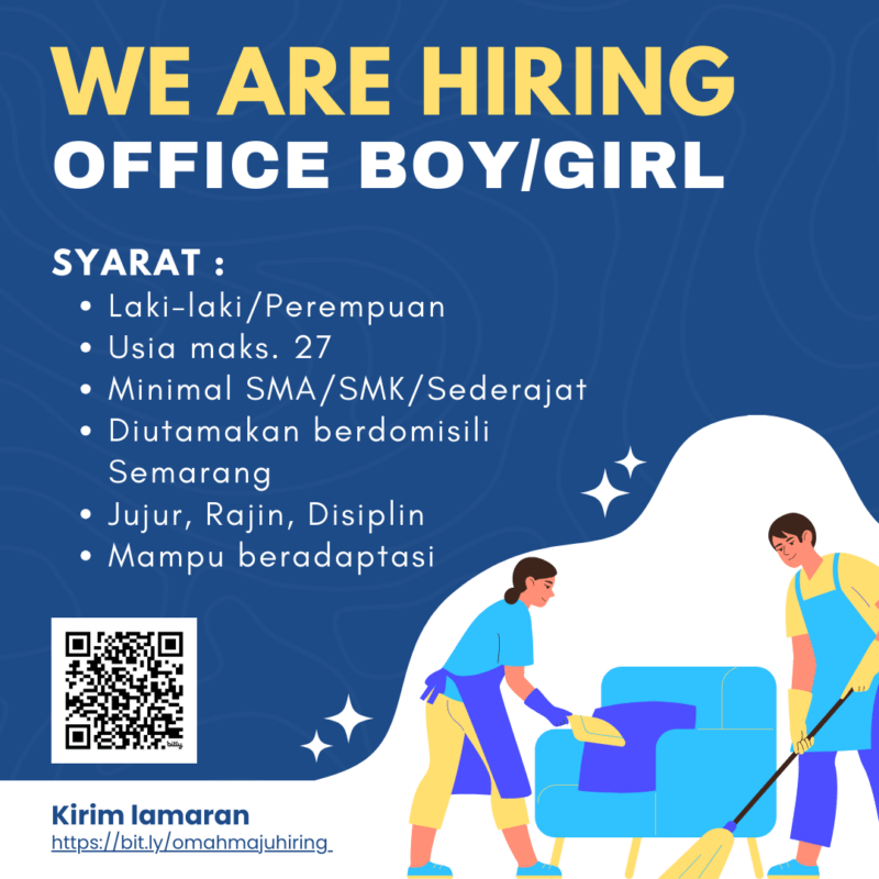 Lowongan Kerja Office Boy/Girl di Omah Maju - LokerSemar.id