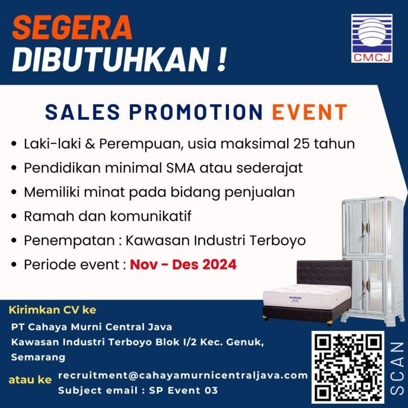 Lowongan Kerja Sales Promotion Event di PT. Cahaya Murni Central Java - LokerSemar.id