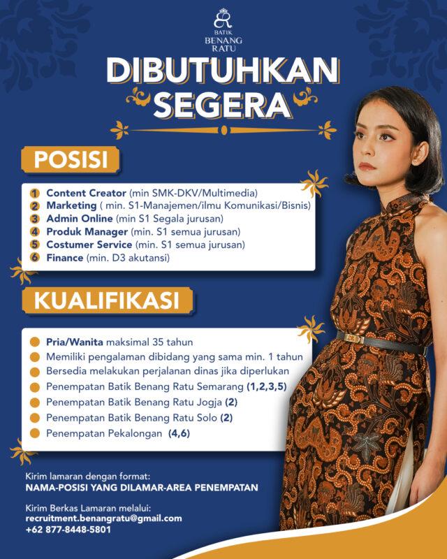 Lowongan Kerja Content Creator - Marketing - Admin Online - Produk Manager - Customer Service ...
