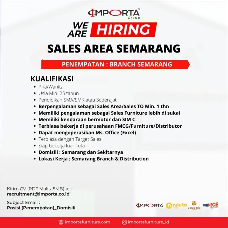 Lowongan Kerja Sales Area Semarang - Supervisor Sales Area di PT ...