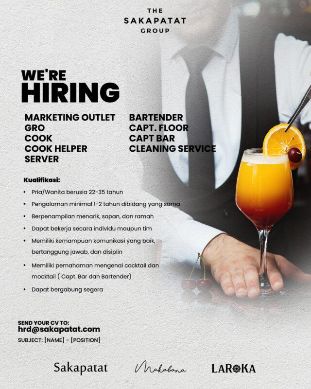 Lowongan Kerja Marketing Outlet - GRO - Cook - Cook Helper - Server ...