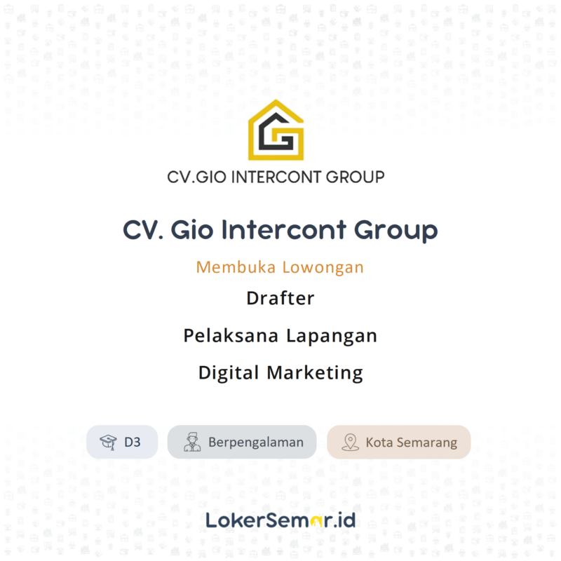 Lowongan Kerja Drafter - Pelaksana Lapangan - Digital Marketing di CV ...