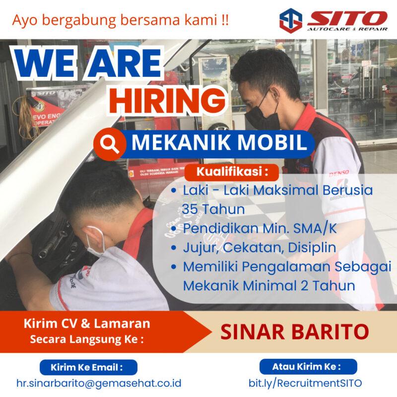 Lowongan Kerja Mekanik Mobil - Crew Store di Sinar Barito Autocare ...