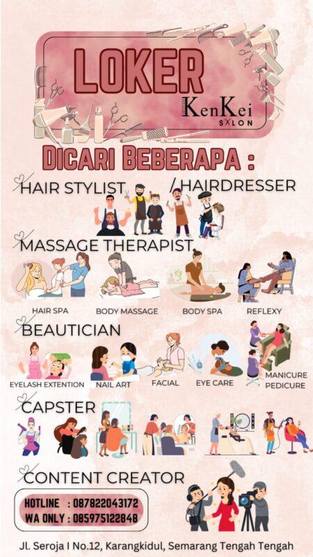 Lowongan Kerja Hair Stylist / Hairdresser - Massage Therapist ...